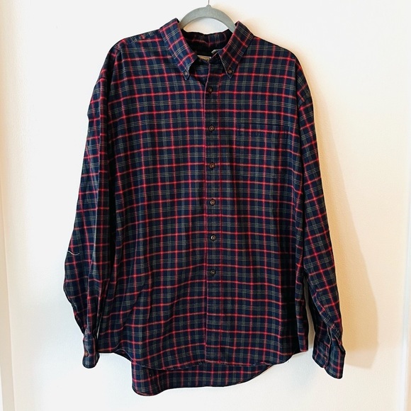 L.L. Bean | Shirts | Vintage Ll Bean Mens Cl Tall Plaid Flannel Shirt | Poshmark